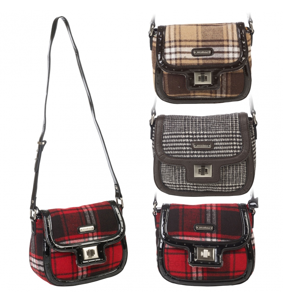 Kerr Fabric & PU Handbag w/Clasp - Easygift Products
