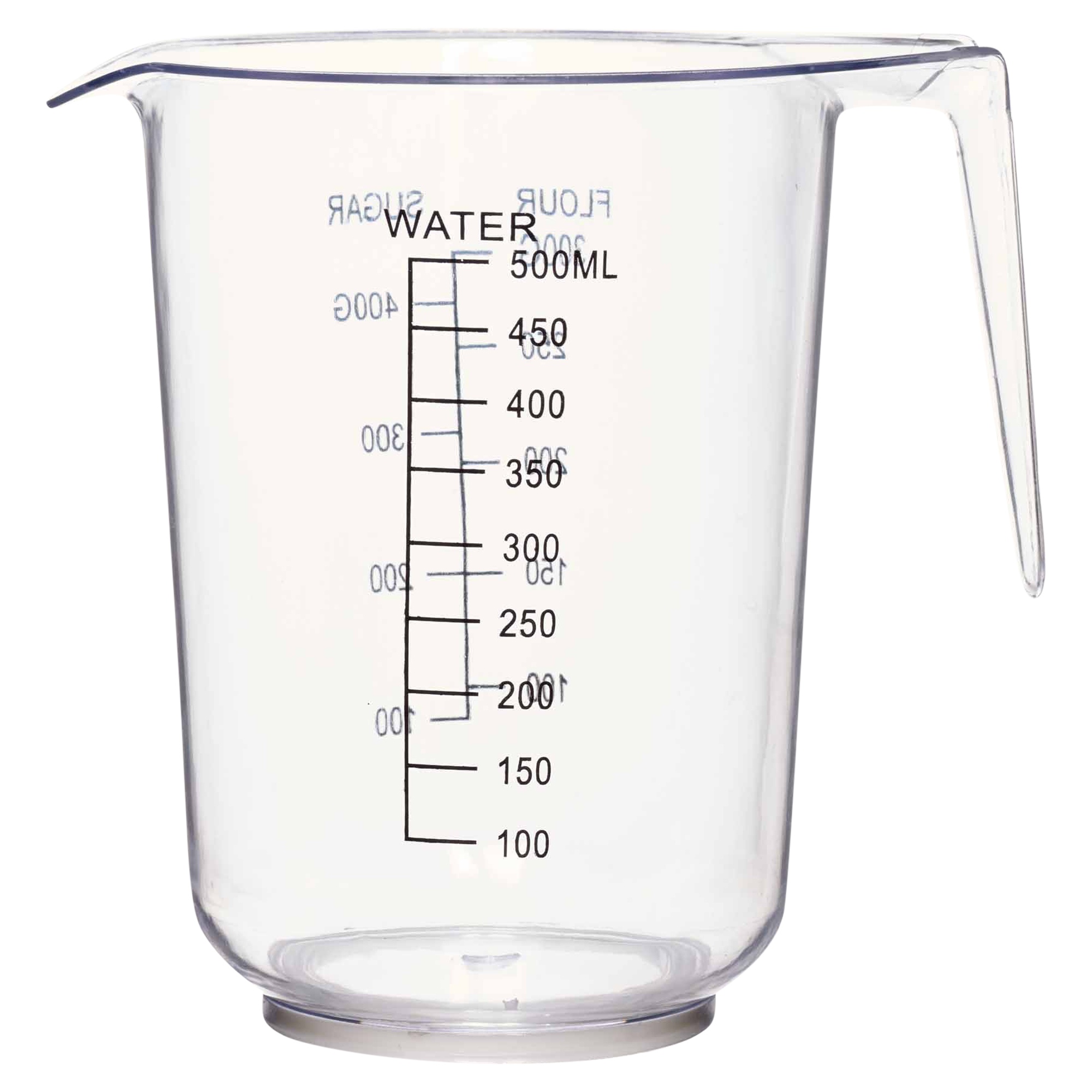3 Sizes Measuring Jug Clear Plastic Grip Baking Kitchen Set Flour Sugar ...