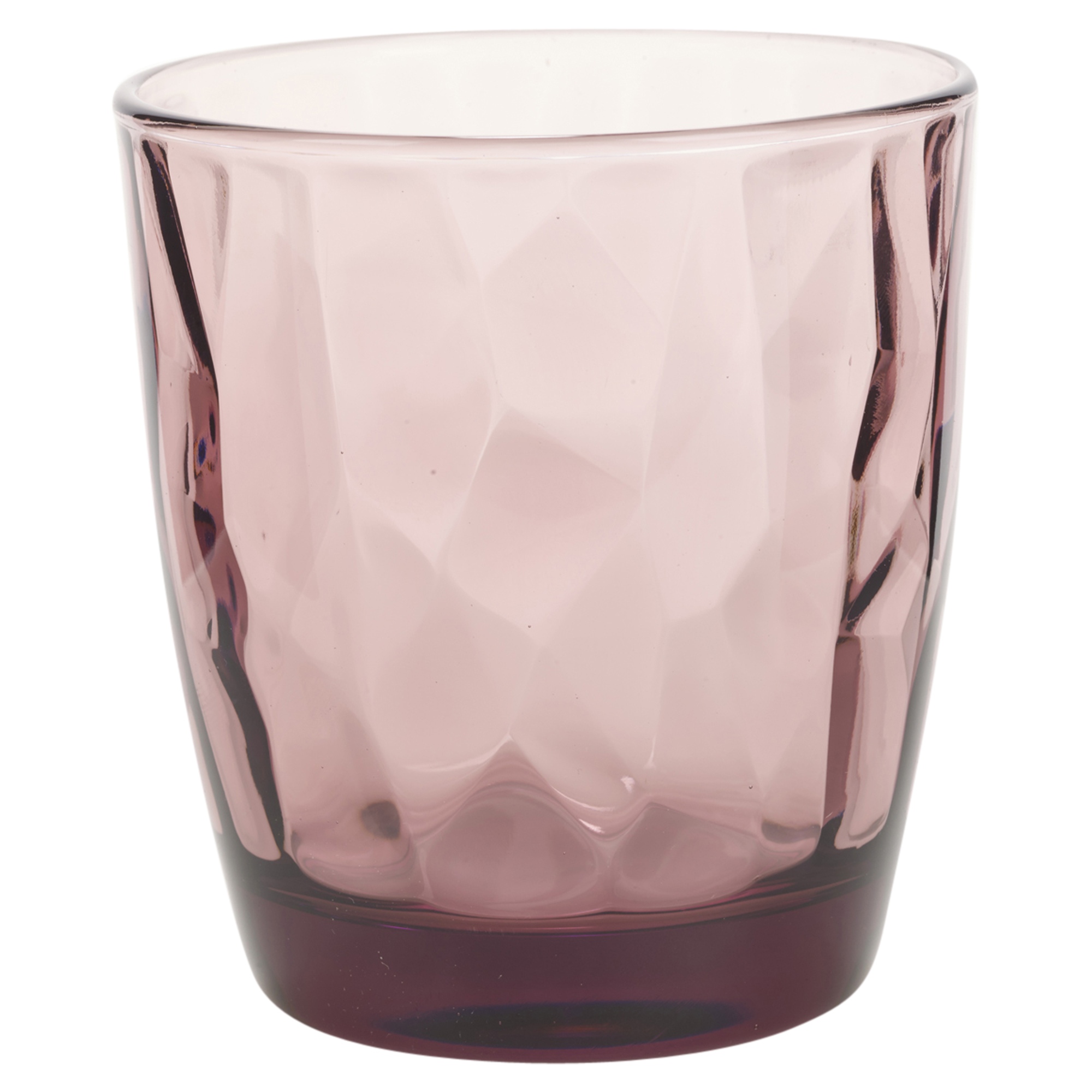 Set Of 6 Bormioli Rocco Diamond Glass Tumbler Coloured Glasses Drinking ...