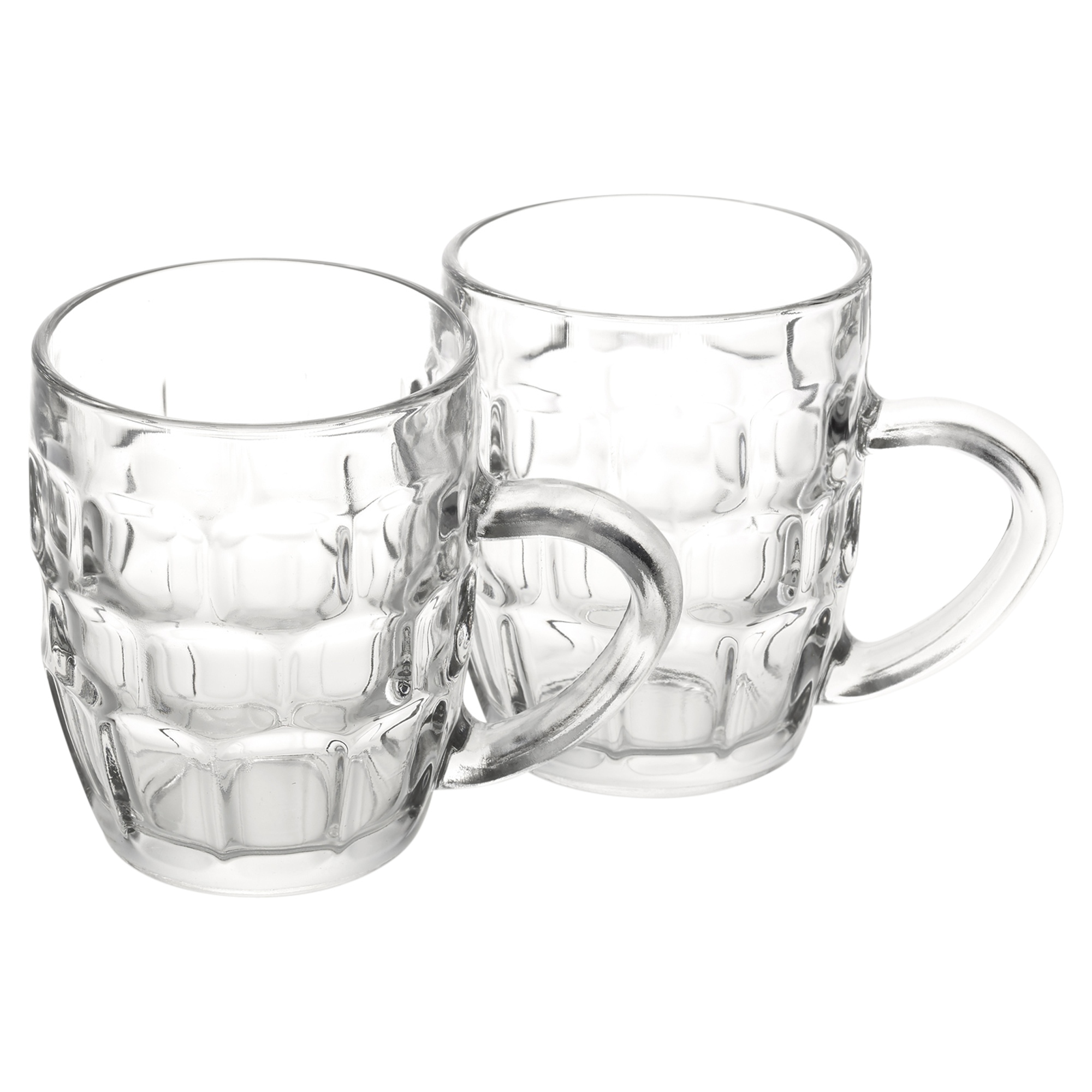 2 4 6 X 285ml Beer Lager Glass Pint Stein Tankard Glasses Dimpled Ale Mug Set Ebay