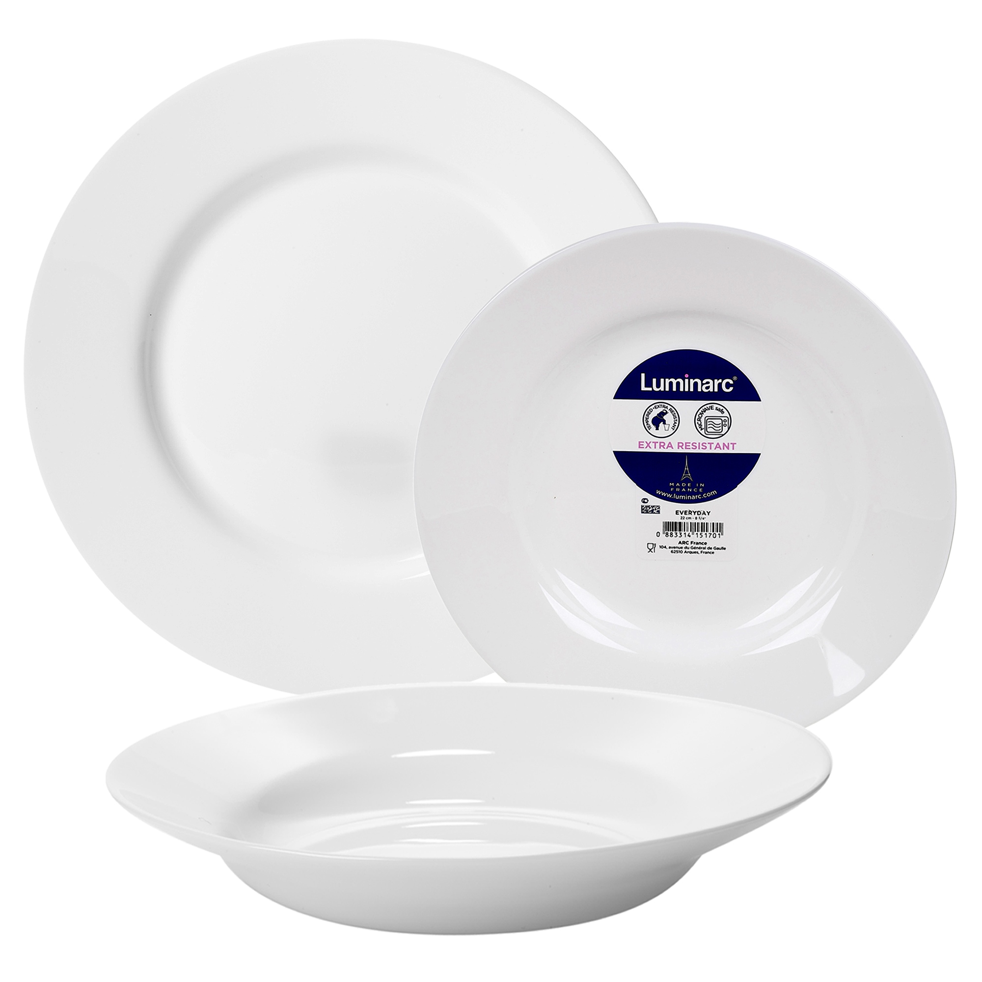 Home, Furniture & DIY Bormioli Prometeo 18 Pcs Dinner Set White Opal ...