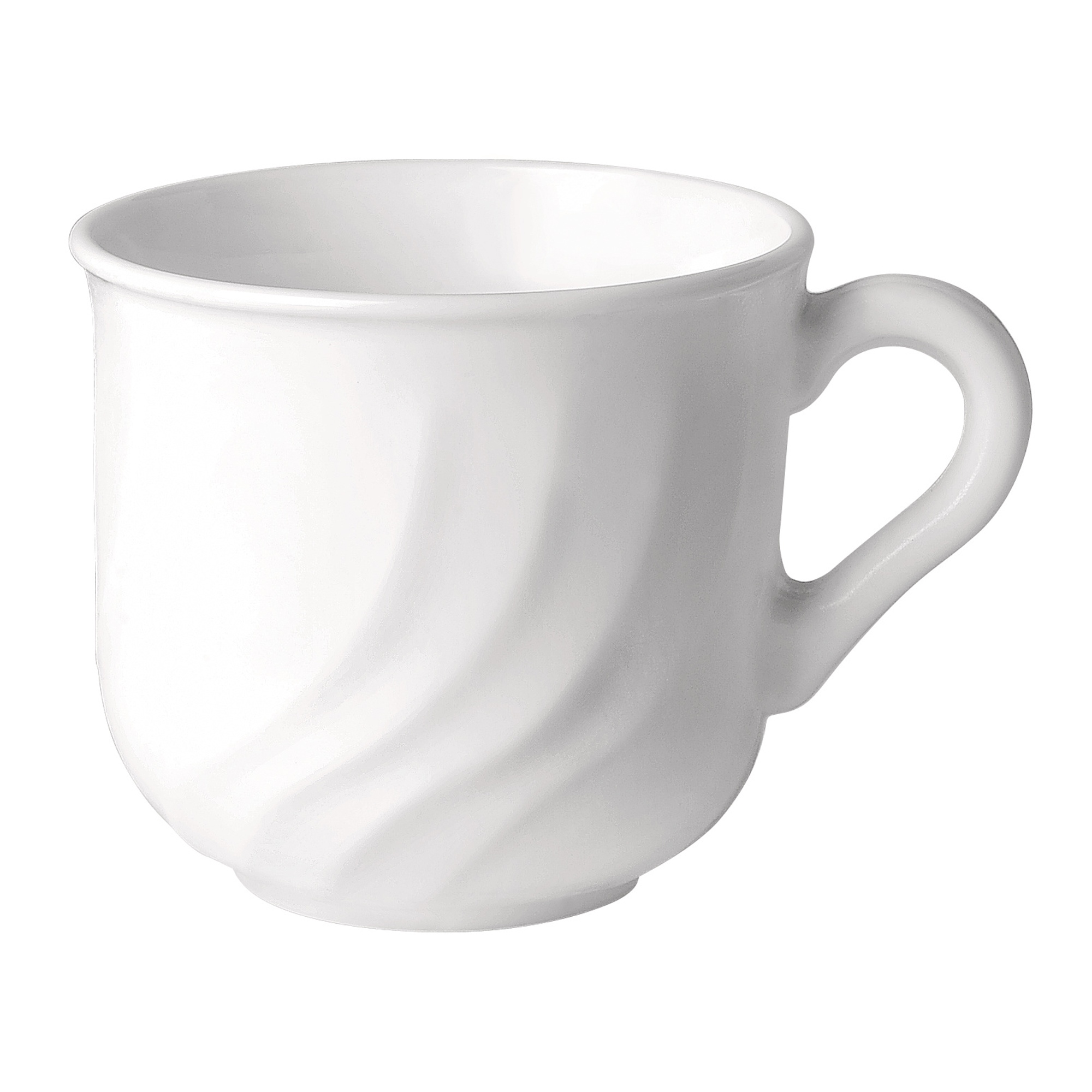 Bormioli Rocco Ebro Opal Glass 6 Cups & 6 Saucers Modern Porcelain ...