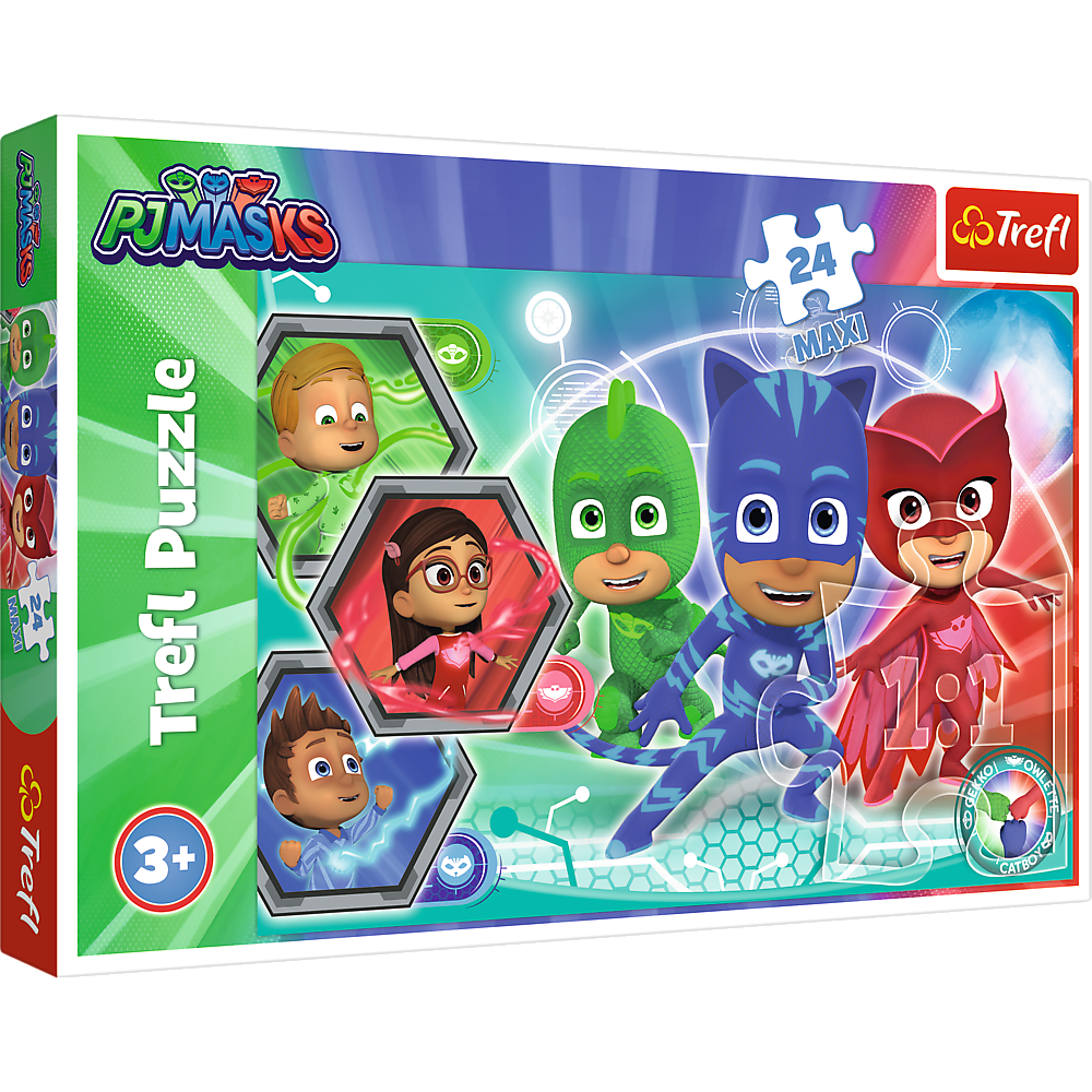 Trefl 24 Maxi Piece Kids Large Disney PJ Masks E1 Transformation Jigsaw ...