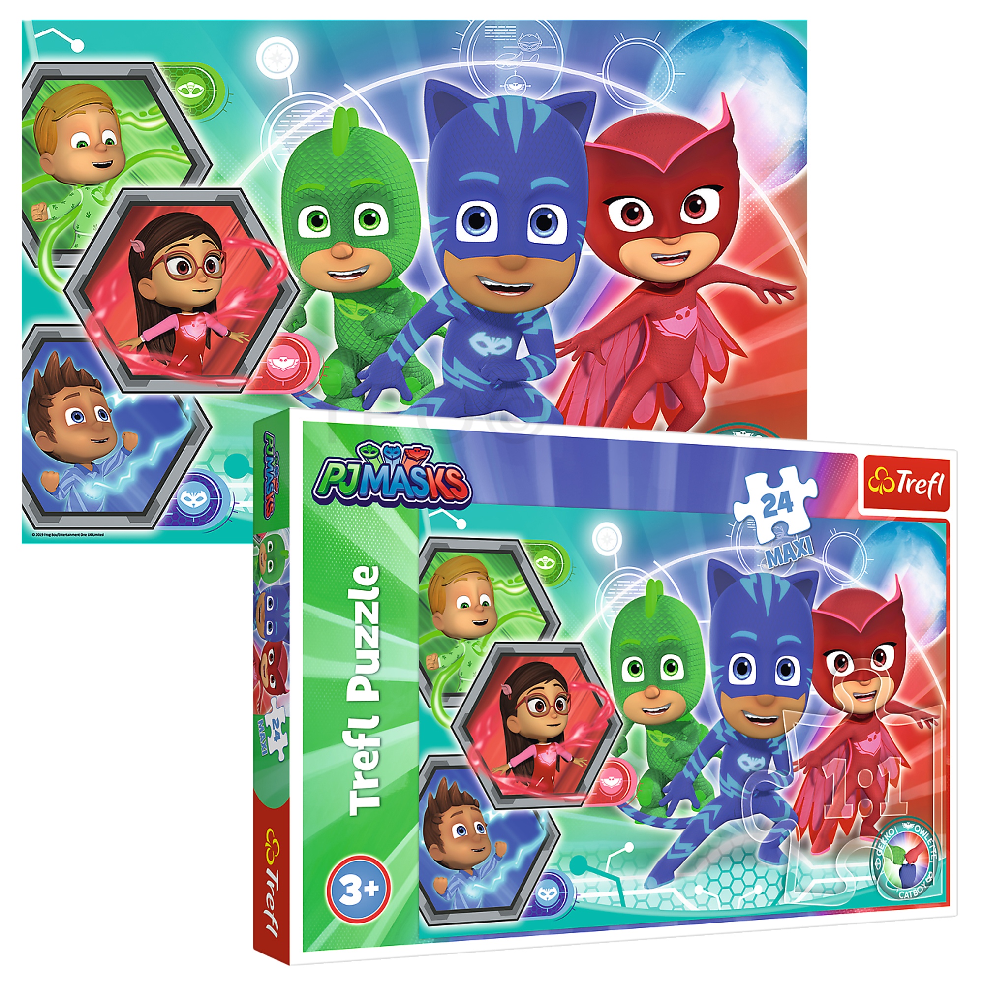 Trefl 24 Maxi Piece Kids Large Disney PJ Masks E1 Transformation Jigsaw ...
