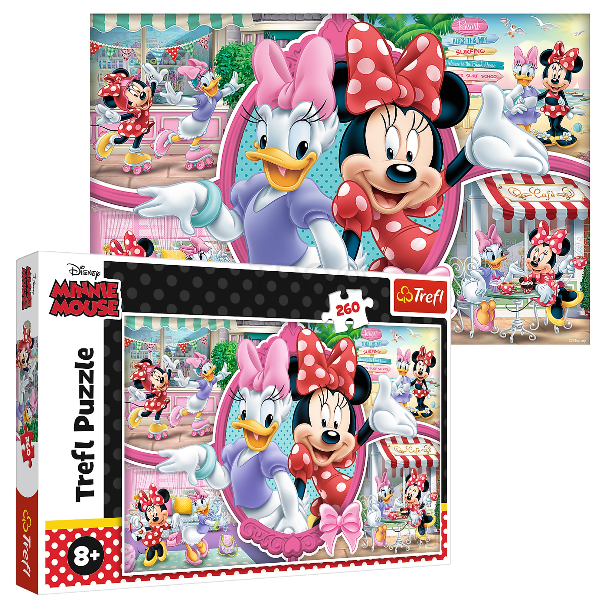 Trefl 260 Piece Kids Large Disney Minnie Mouse Happy Day Play Jigsaw ...