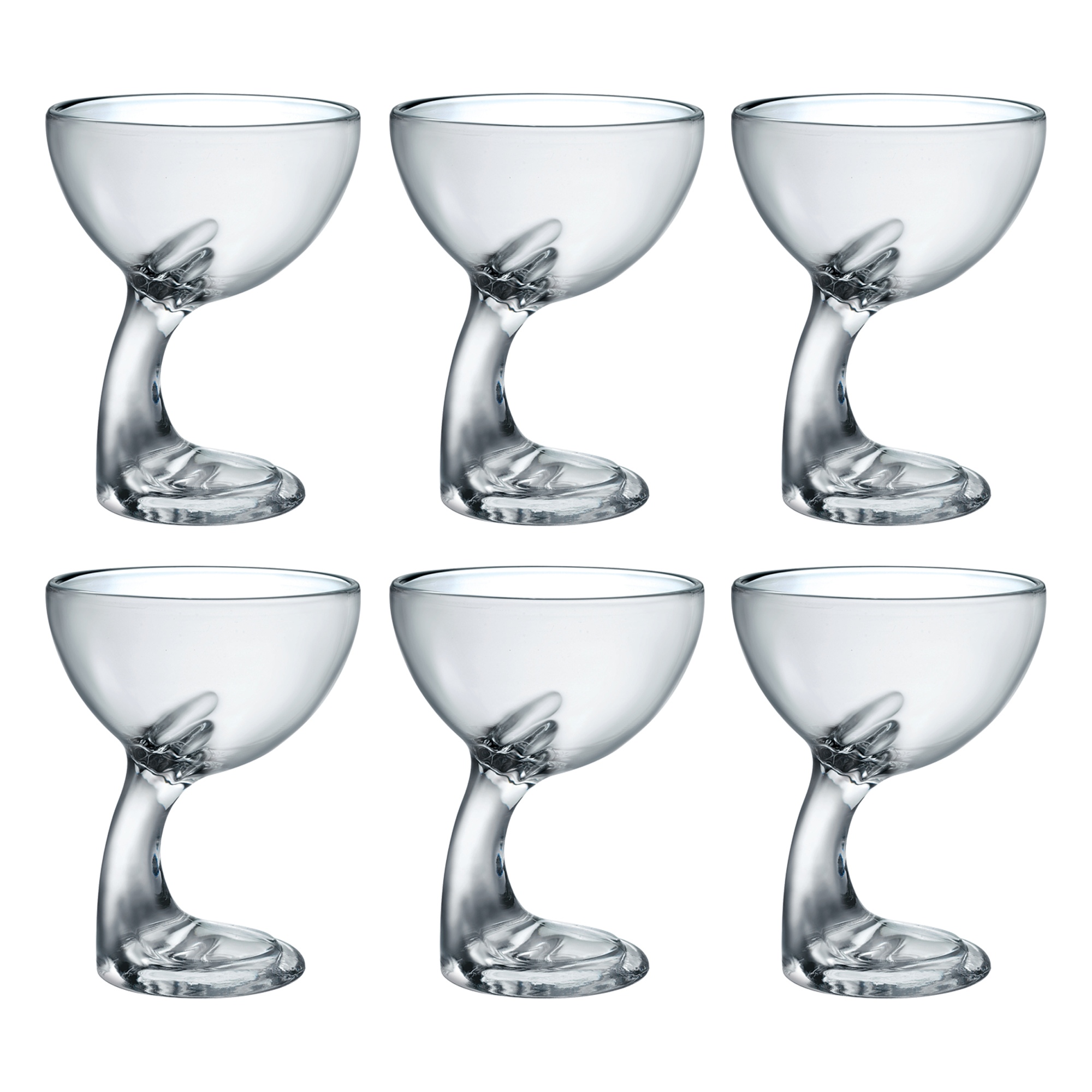 Bormioli Rocco Jerba Clear Glass Dessert Stem Bowl Modern Fruit Ice ...