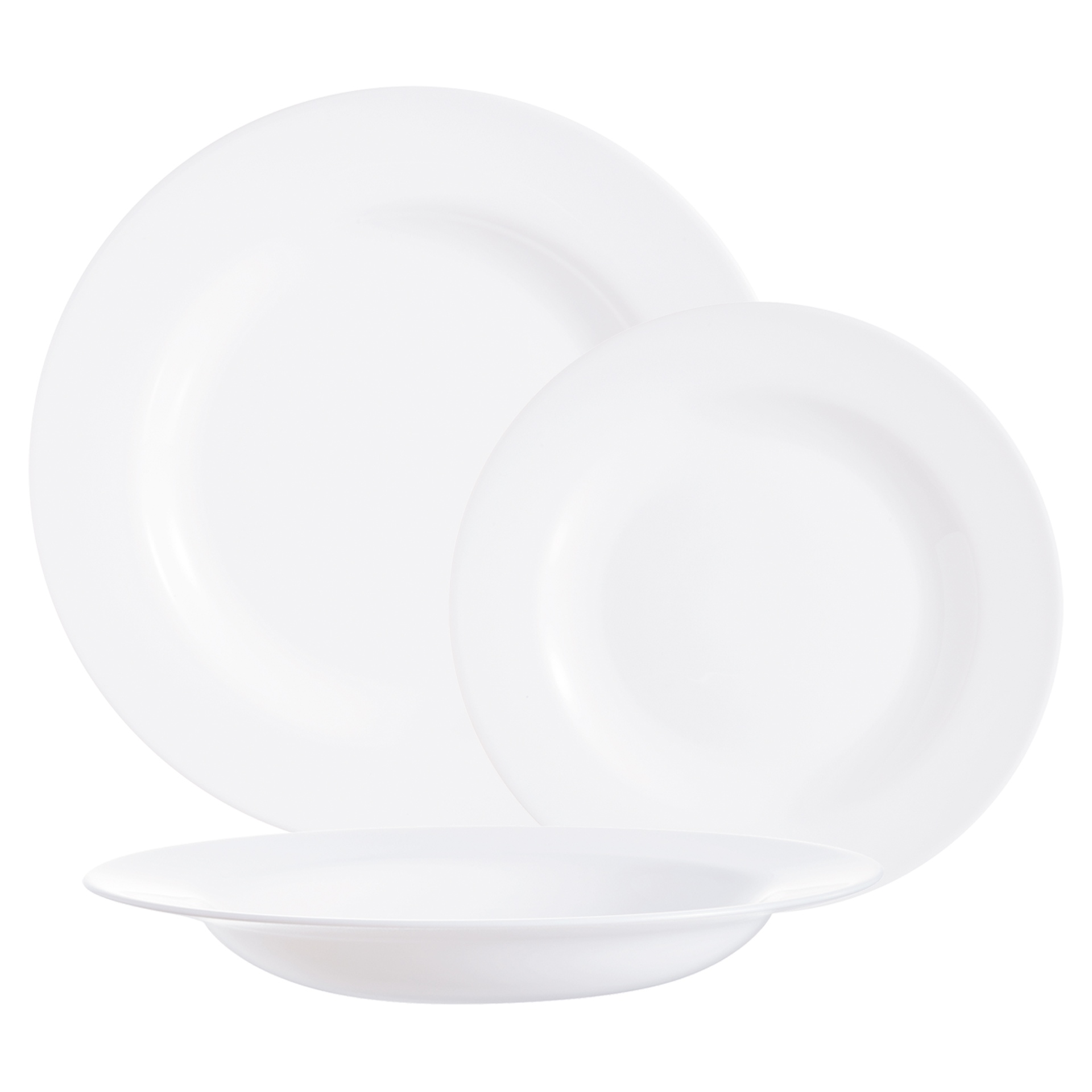 Luminarc Evolution White 18pc Opal Glass Dinner Set Dinnerware ...