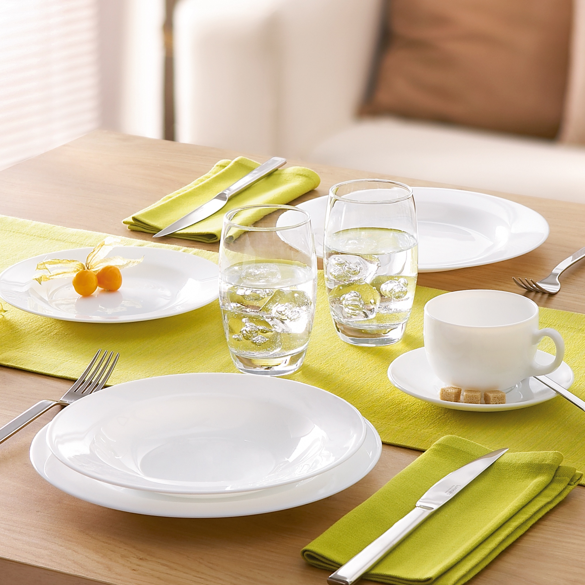 Luminarc Evolution White 18pc Opal Glass Dinner Set Dinnerware ...