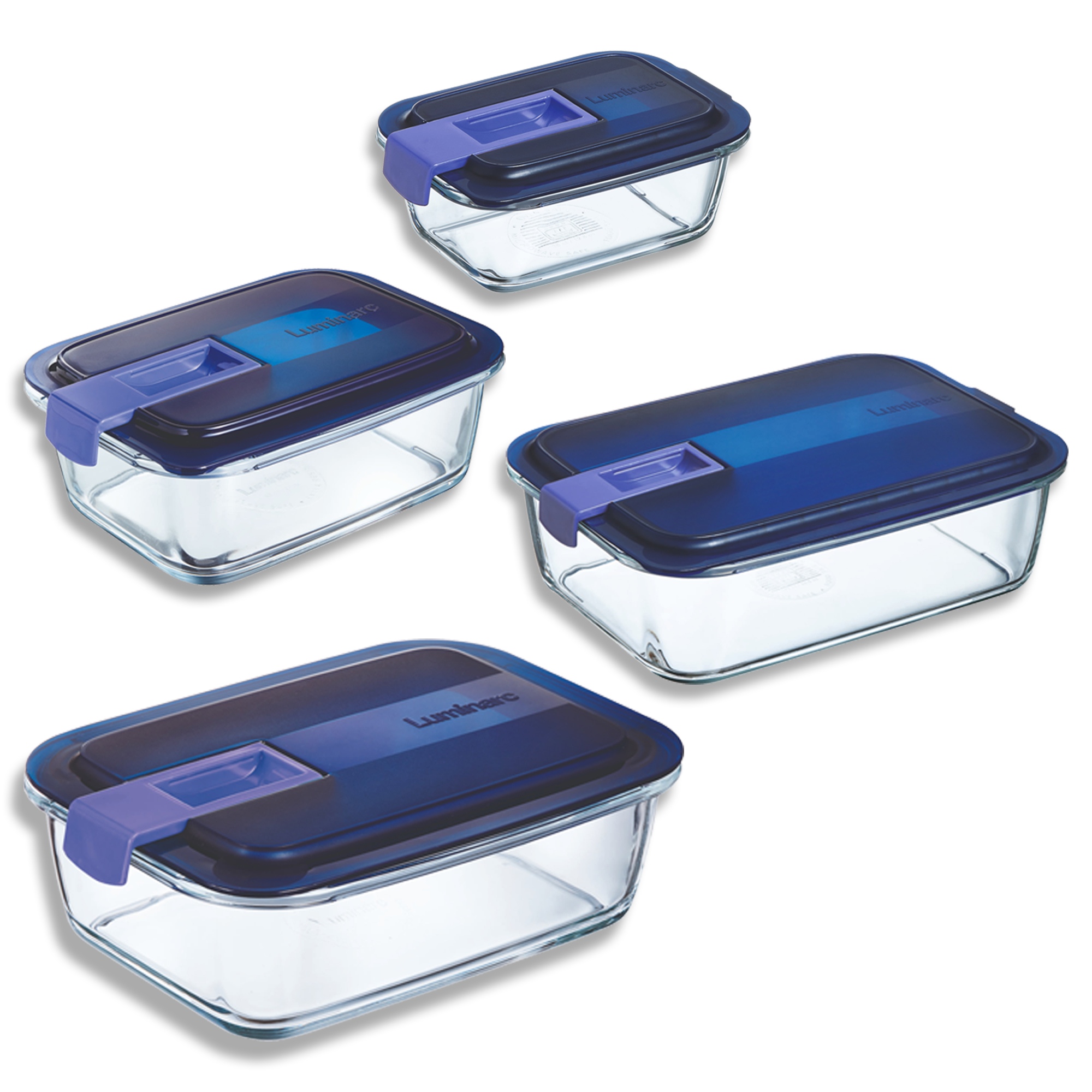 Luminarc Easy Box Oven Safe Glass Food Storage Container Airtight Lid ...