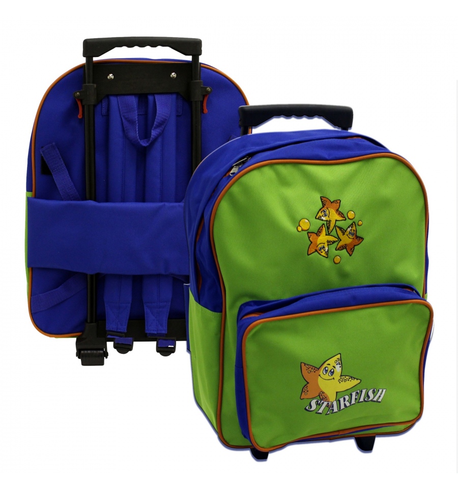 Starfish Roller Backpack Rucksack - Blue/Green